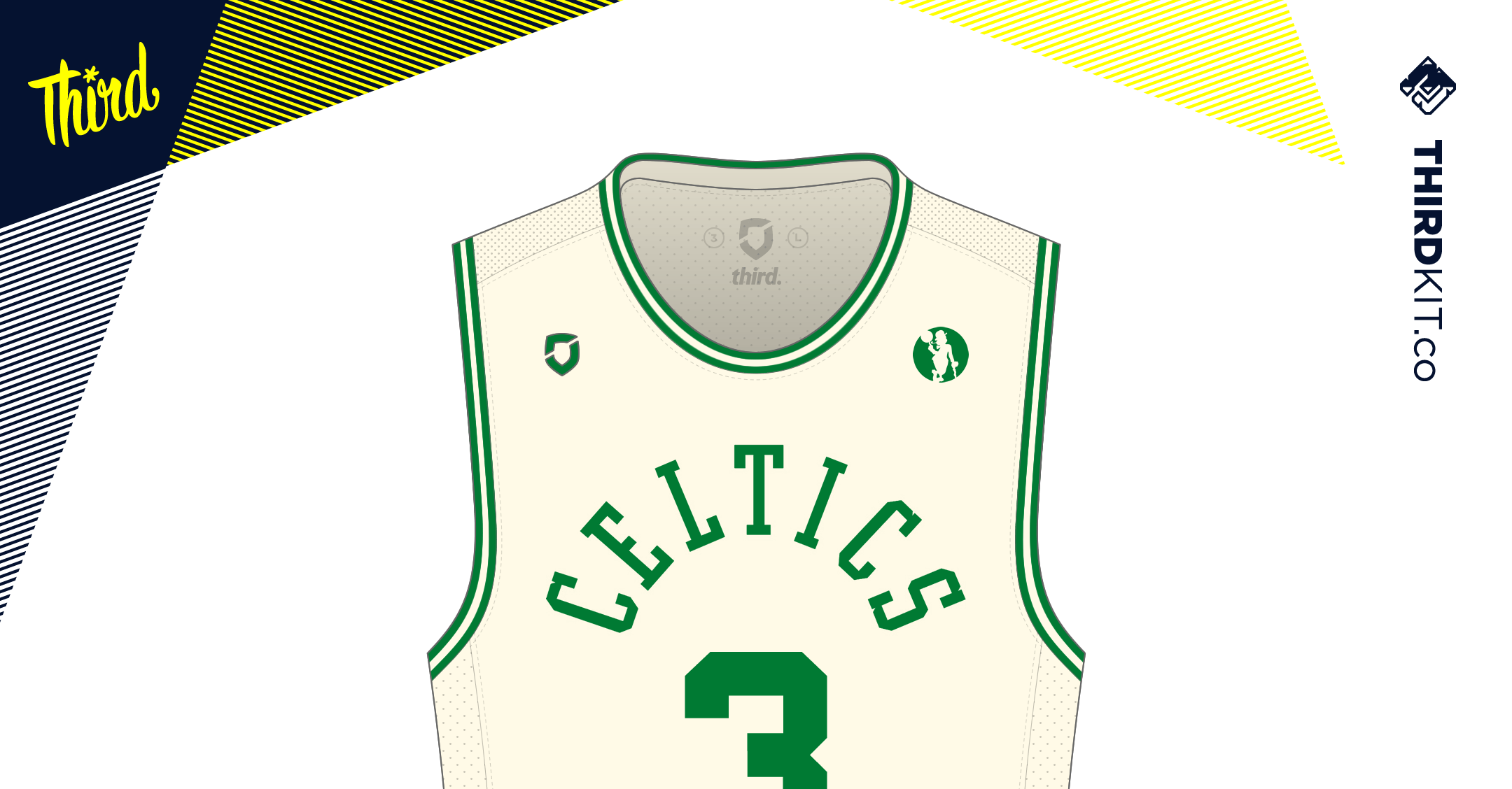 Boston Celtics Cream Alternate — Third Sports Design by Dean Robinson