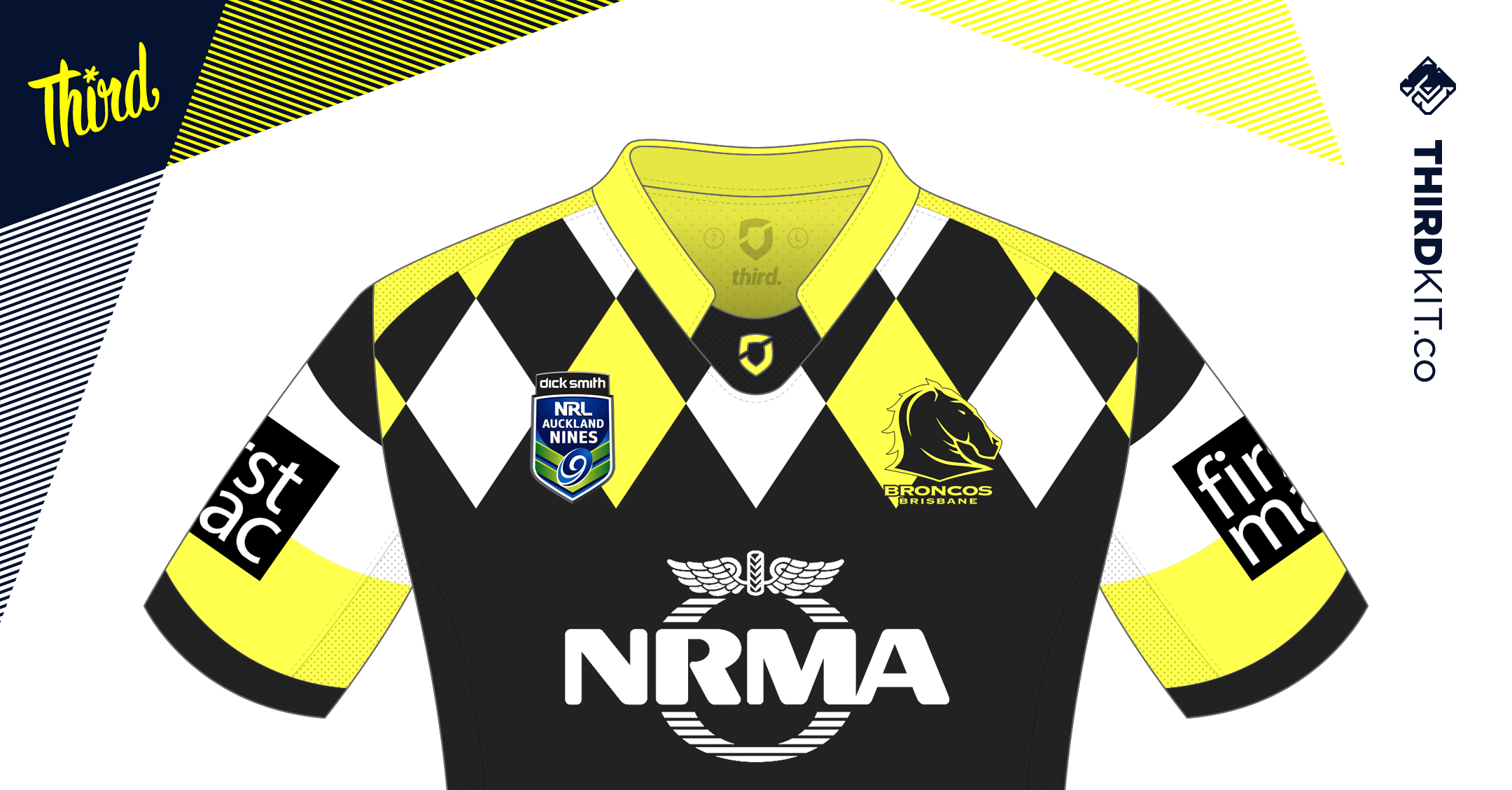 Brisbane Broncos Nines Kit — Third Sports Design by Dean Robinson